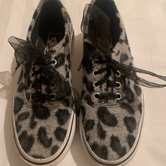 Vans | Shoes | Vans Grayblack Leopard Print | Poshmark